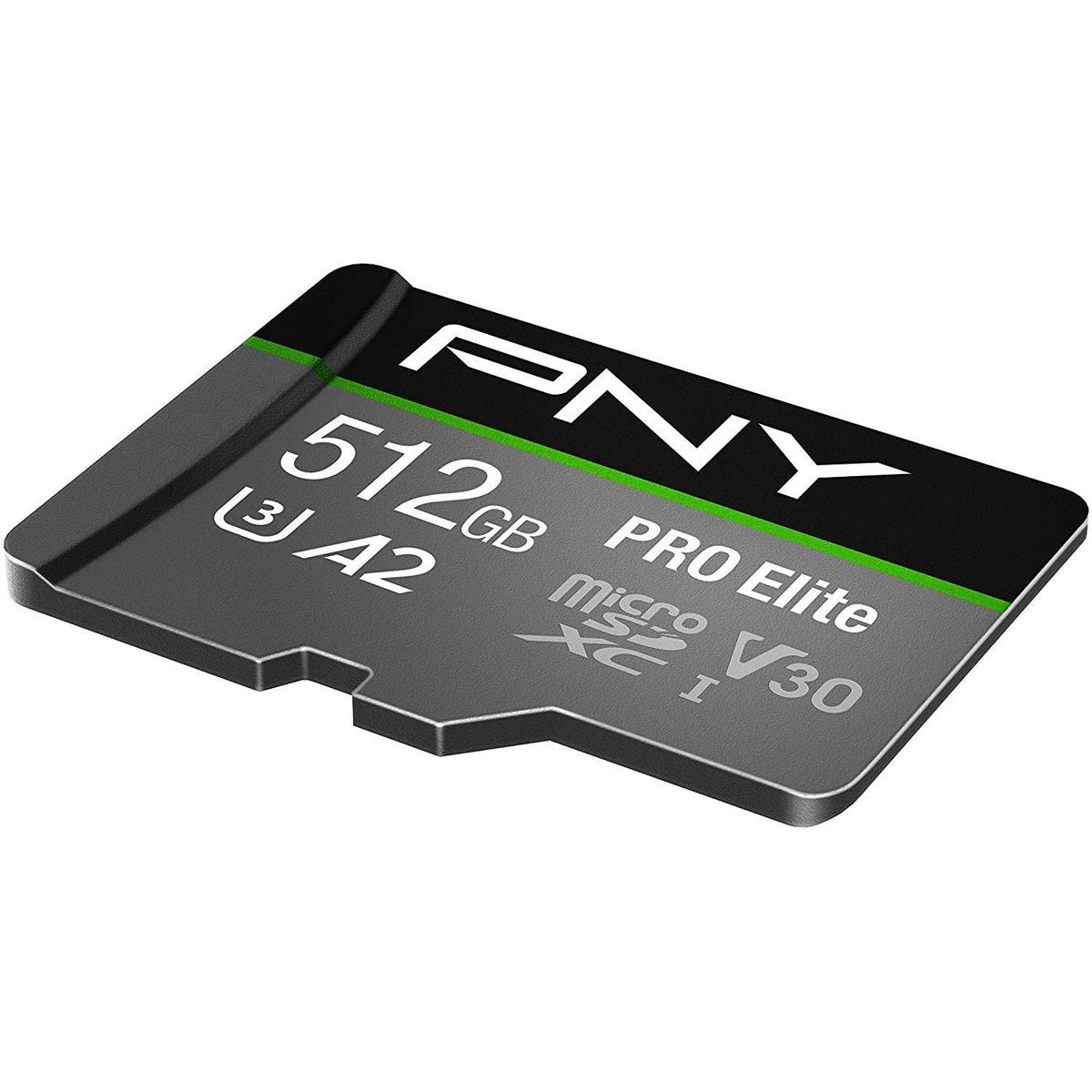 PNY Technologies 512GB Pro Elite microSDXC U3 Flash Memory Card ...