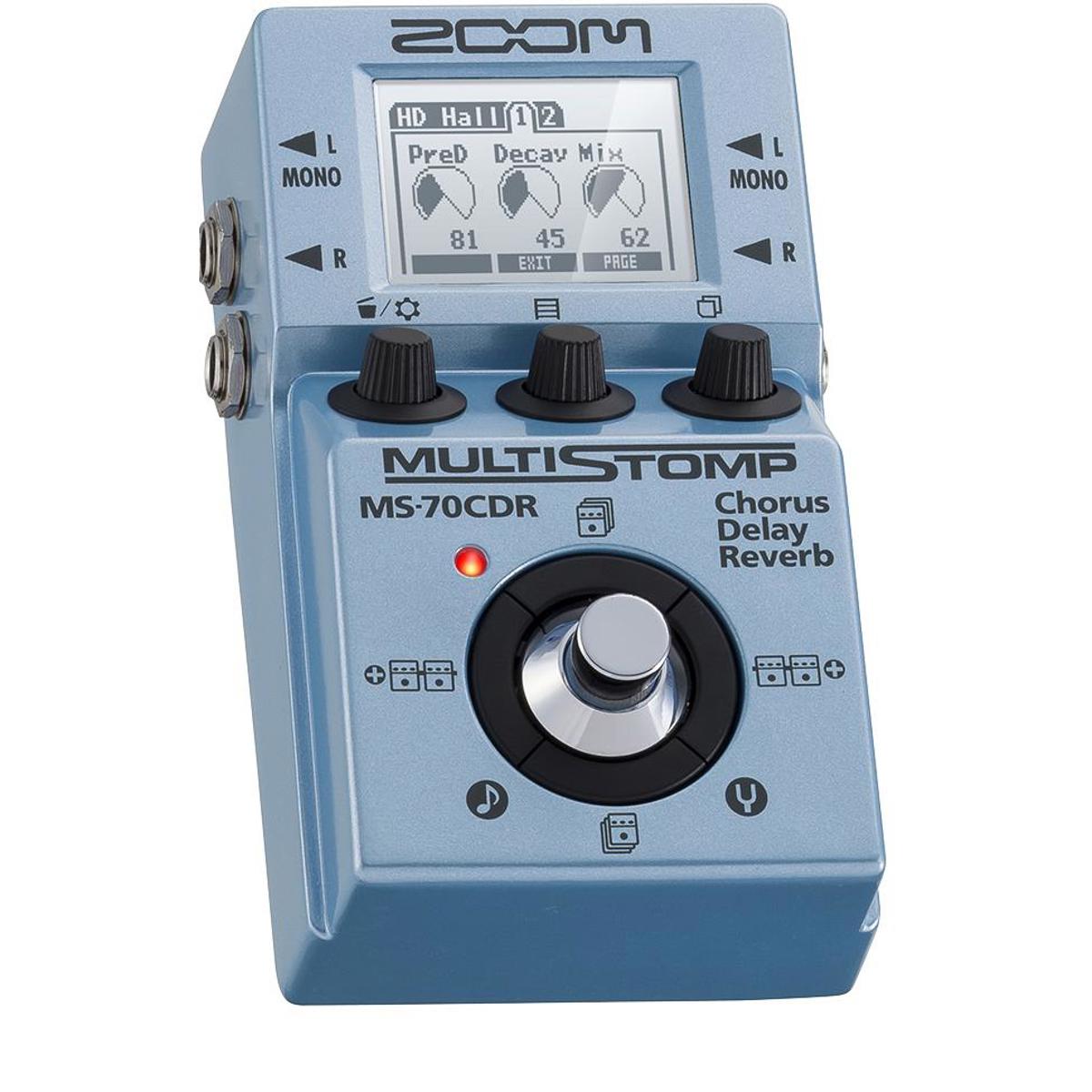 Zoom MS-70CDR MultiStomp Chorus/Delay/Reverb Pedal with Stompbox and ...